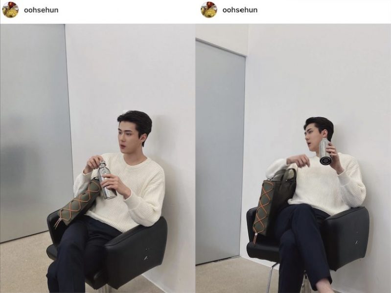 กระเป๋าใส่ขวดน้ำ แบบ Zhou Dawei, Oh Sehun และ Jackson Wang